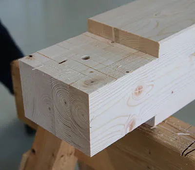 Beam constructions » Lap joint for double beam constructions