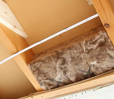 Cutting insulation between rafters with pincer constructions