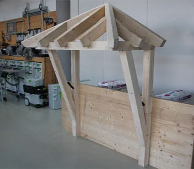 Building a canopy yourself » Guide to building a wooden canopy yourself