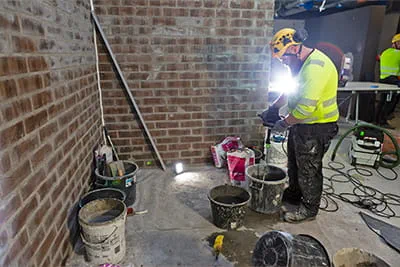 Hot baths tiled by cool operators – a team of tilers for unusual challenges